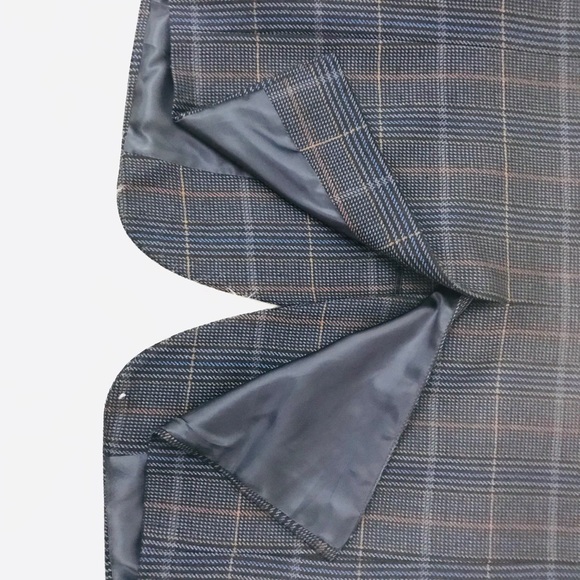 Lanvin | Suits & Blazers | Lanvin Paris Navy Plaid Blazer Jacket Virgin ...